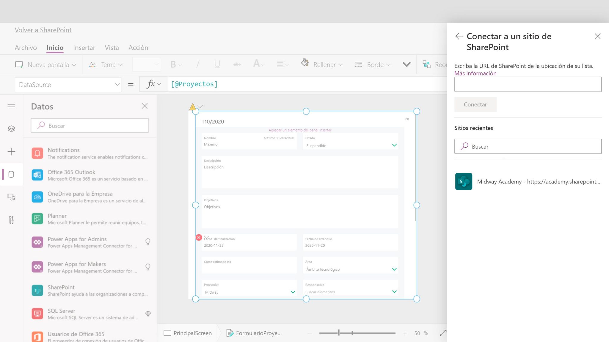 Cómo crear un nuevo origen de datos en Power Apps | Midway Academy